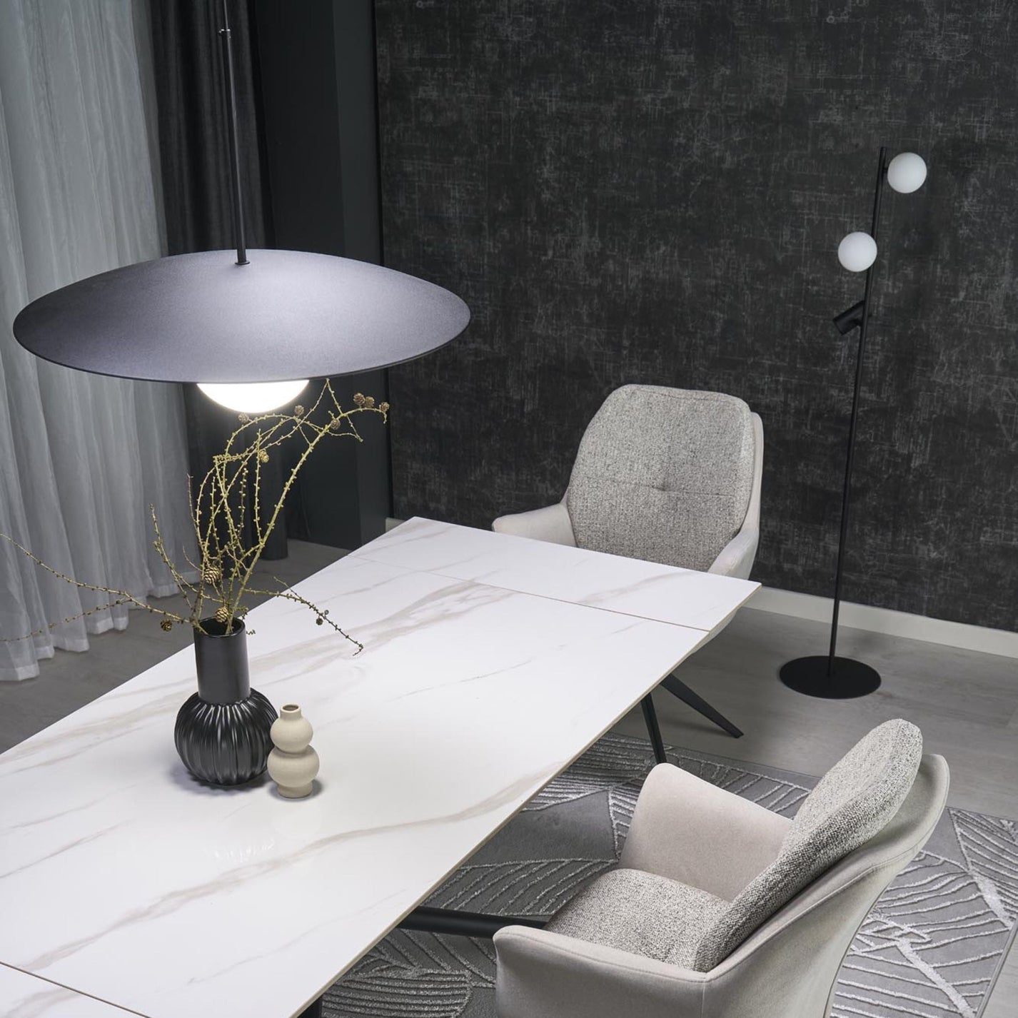 Slate Mid-Century Modern Pendant Ceiling Light for Kitchen Island, Din ...